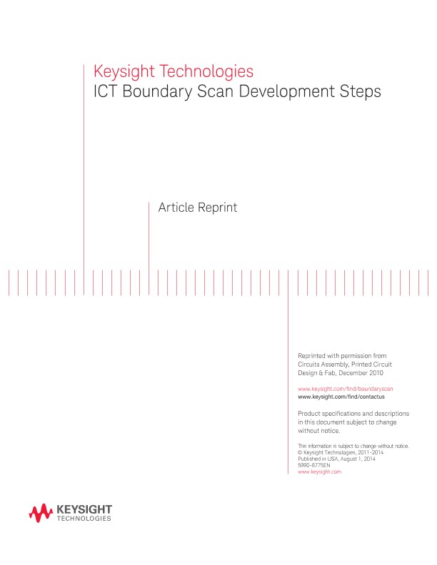 ICT Boundary Scan Development Steps PDF Asset Page | Keysight